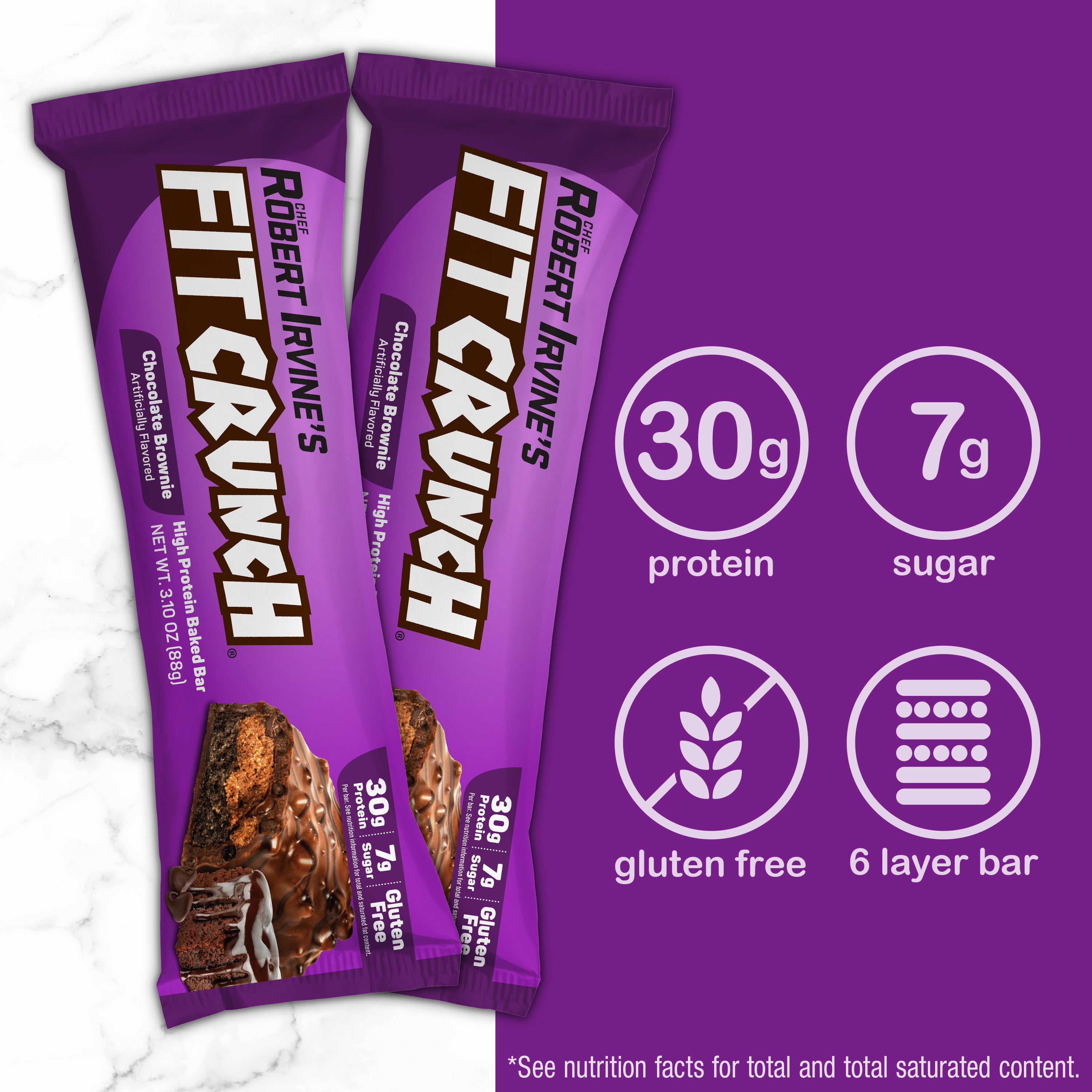 FITCRUNCH Chocolate Brownie (12ct Full Size)