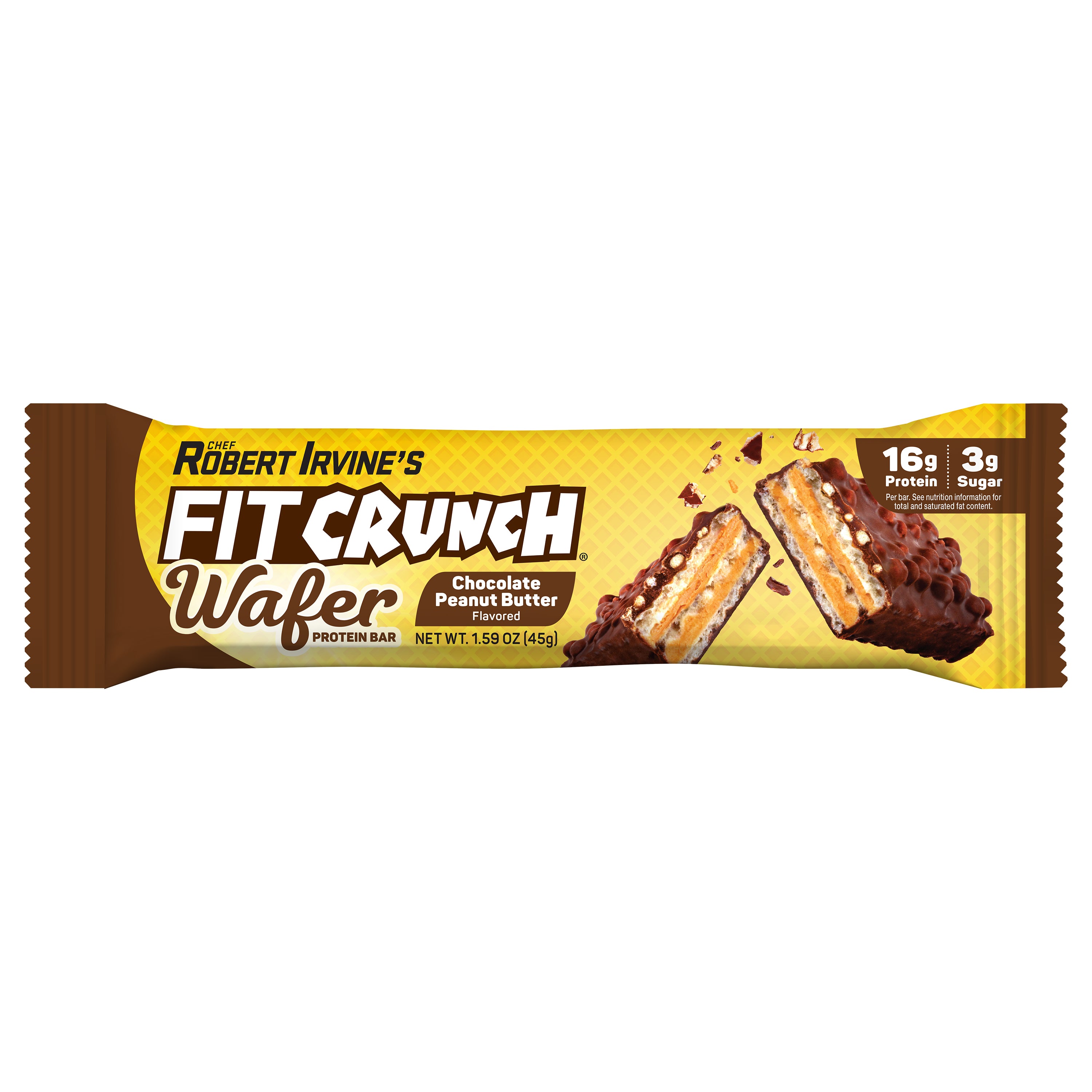 FITCRUNCH Wafer Protein Bars Chocolate Peanut Butter (9ct)